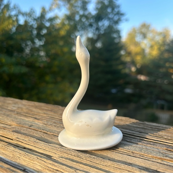Vintage | Accents | Vintage Ivory Cream Ceramic Mini Swan Figurine ...